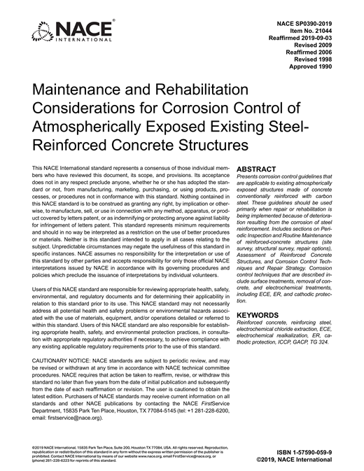 Maintenance and Rehabilitation Considerations for Corrosion Control of Atmospherically Exposed ...